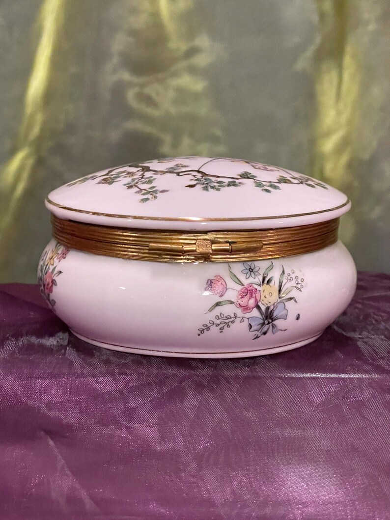Vintage Andrea by Sadek Porcelain Dresser Trinket Box - Etsy