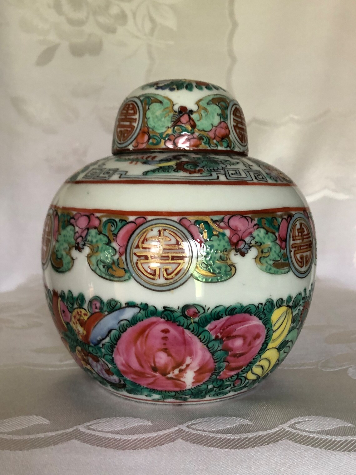 Vintage Canton Ginger Jar With Lid - Etsy
