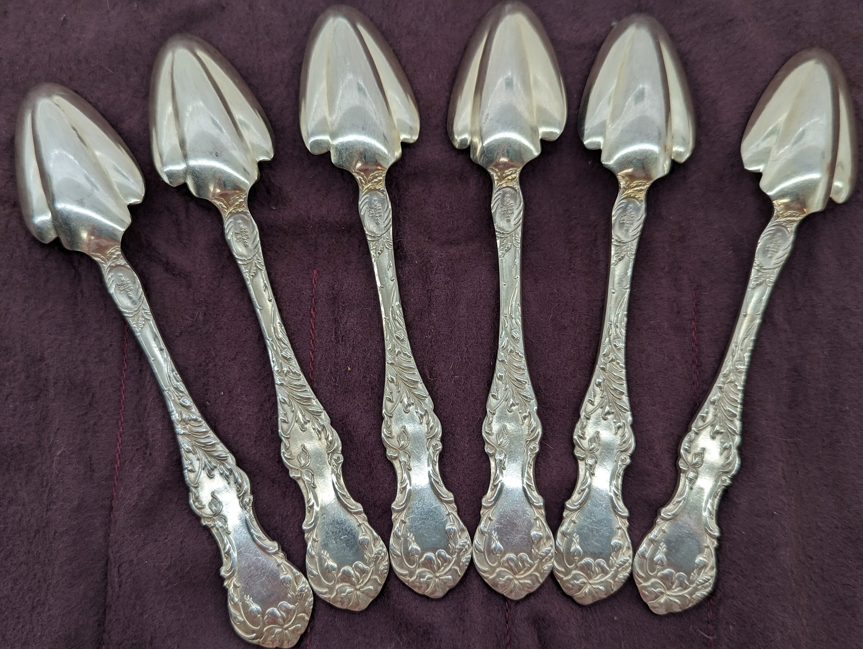 Set of 6 R. Wallace 1835 A1 Citrus/fruit Spoons art Nouveau - Etsy