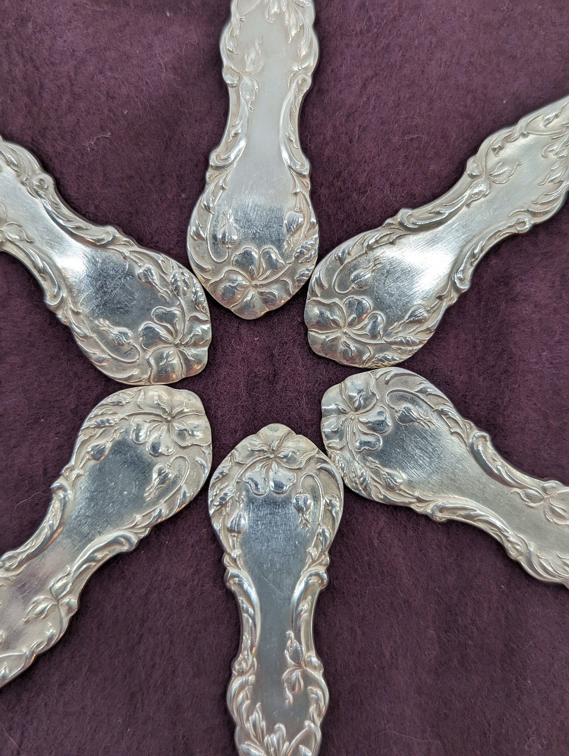 Set of 6 R. Wallace 1835 A1 Citrus/fruit Spoons art Nouveau - Etsy
