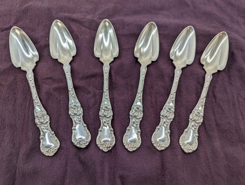 Set of 6 R. Wallace 1835 A1 Citrus/fruit Spoons art Nouveau - Etsy