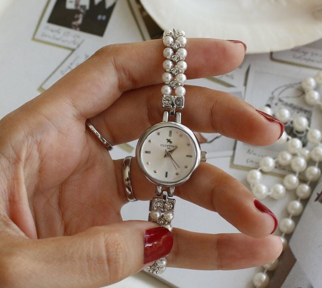 Pearl Wrist Watch - Etsy