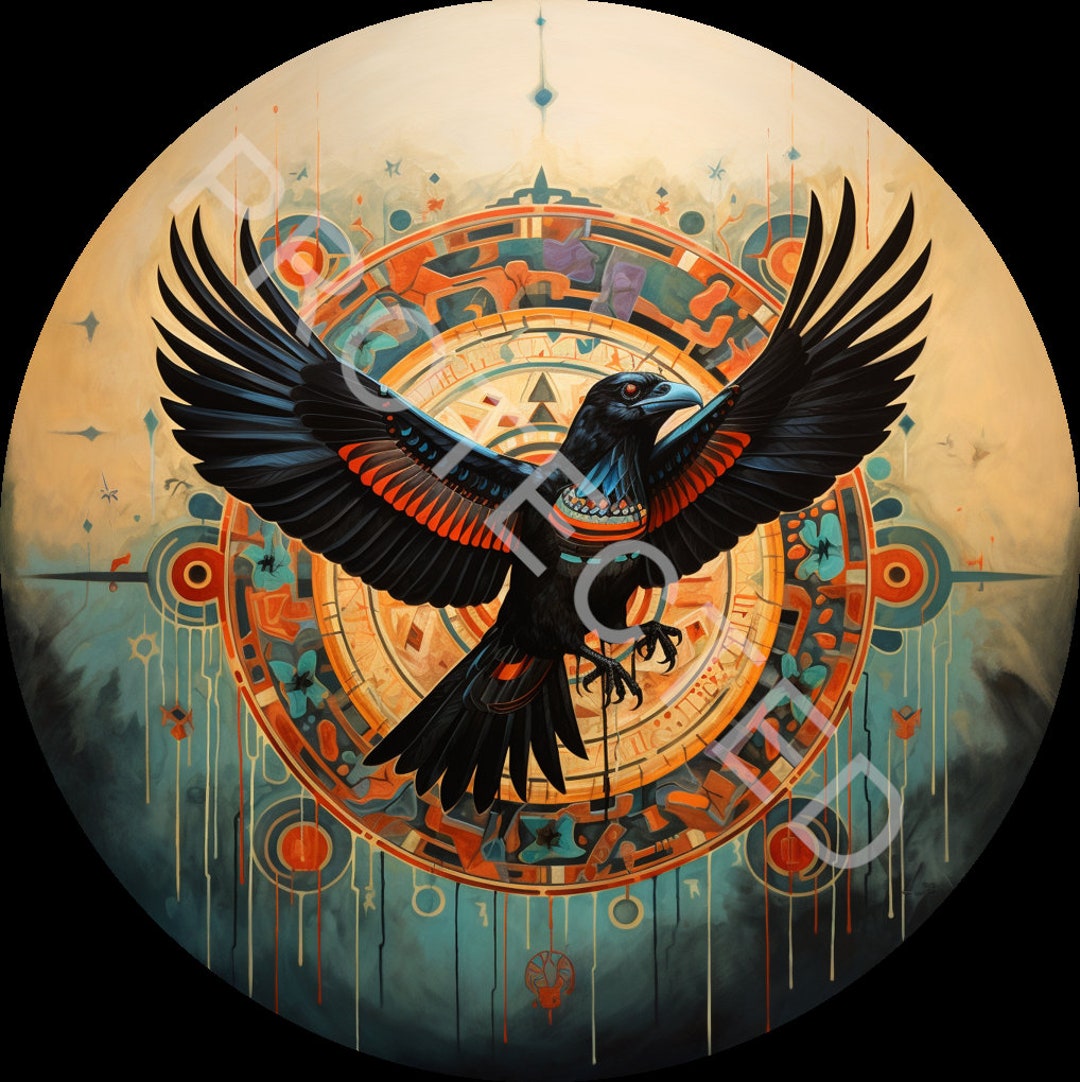 Flying Raven Southwest Design Digital Download - Etsy