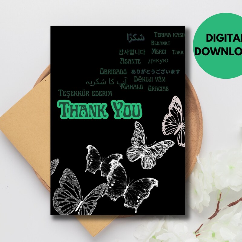 Mint Thank You - Etsy
