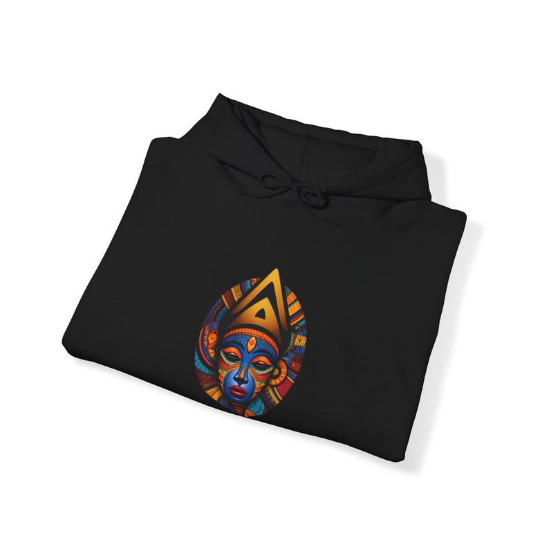 Pharaoh's Gaze Graphic Hoodie Sturdy Cotton-poly Men's Pullover With ...