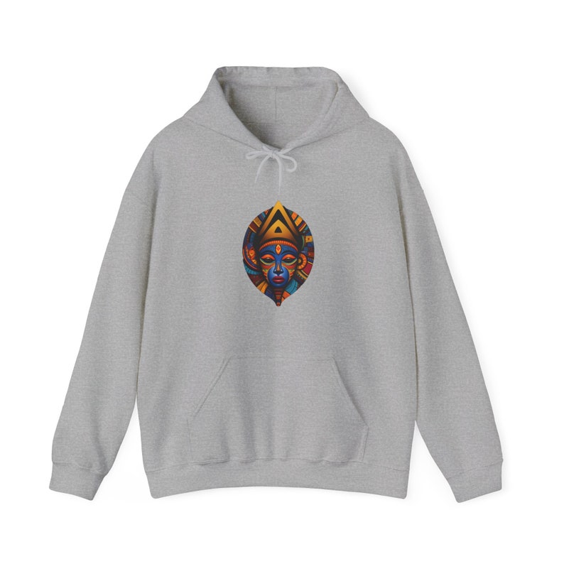 Pharaoh's Gaze Graphic Hoodie Sturdy Cotton-poly Men's Pullover With ...