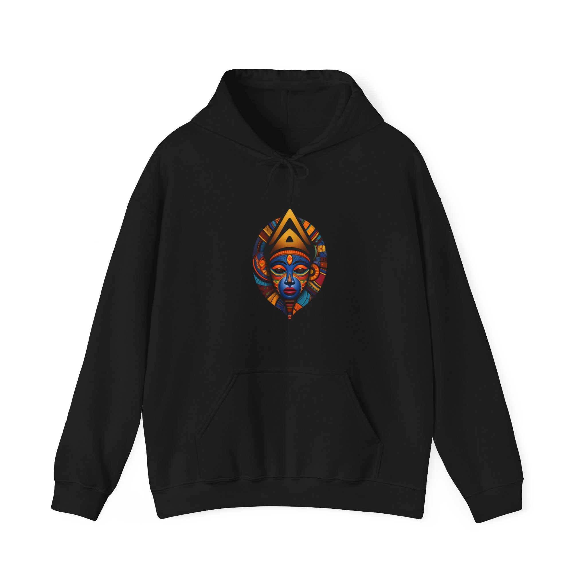 Pharaoh's Gaze Graphic Hoodie Sturdy Cotton-poly Men's Pullover With ...
