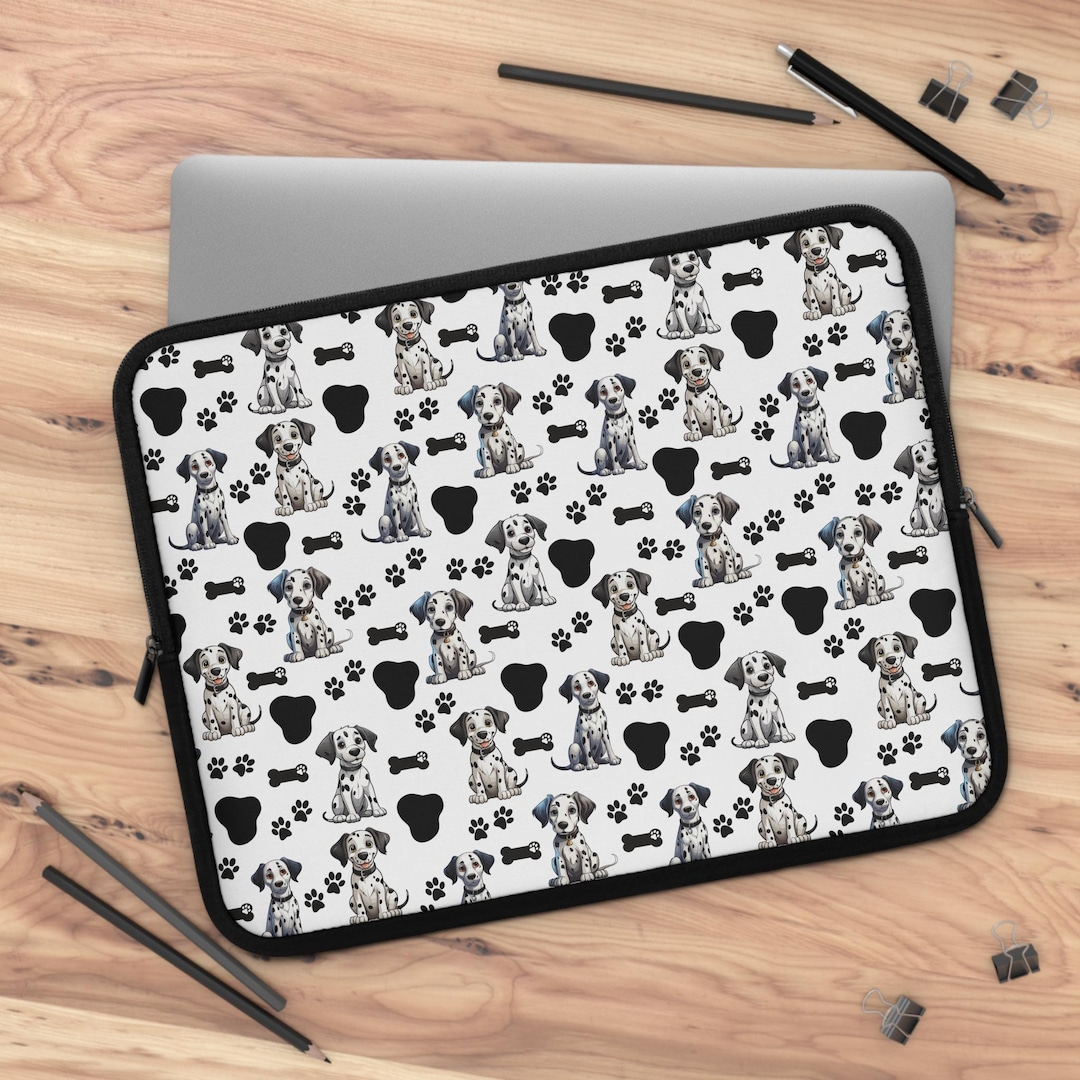 Dalmatian Laptop Sleeve | Spotted Dog Lover Tech Case | Cute Dalmatian ...
