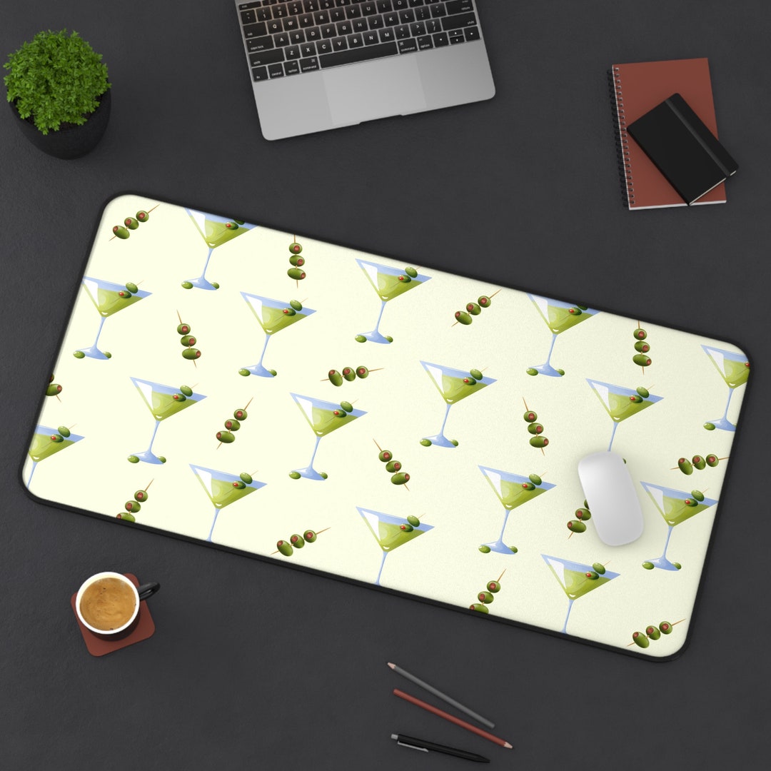 Summer Cocktail Desk Mat, Martini Lover Mouse Pad, Cute Computer ...