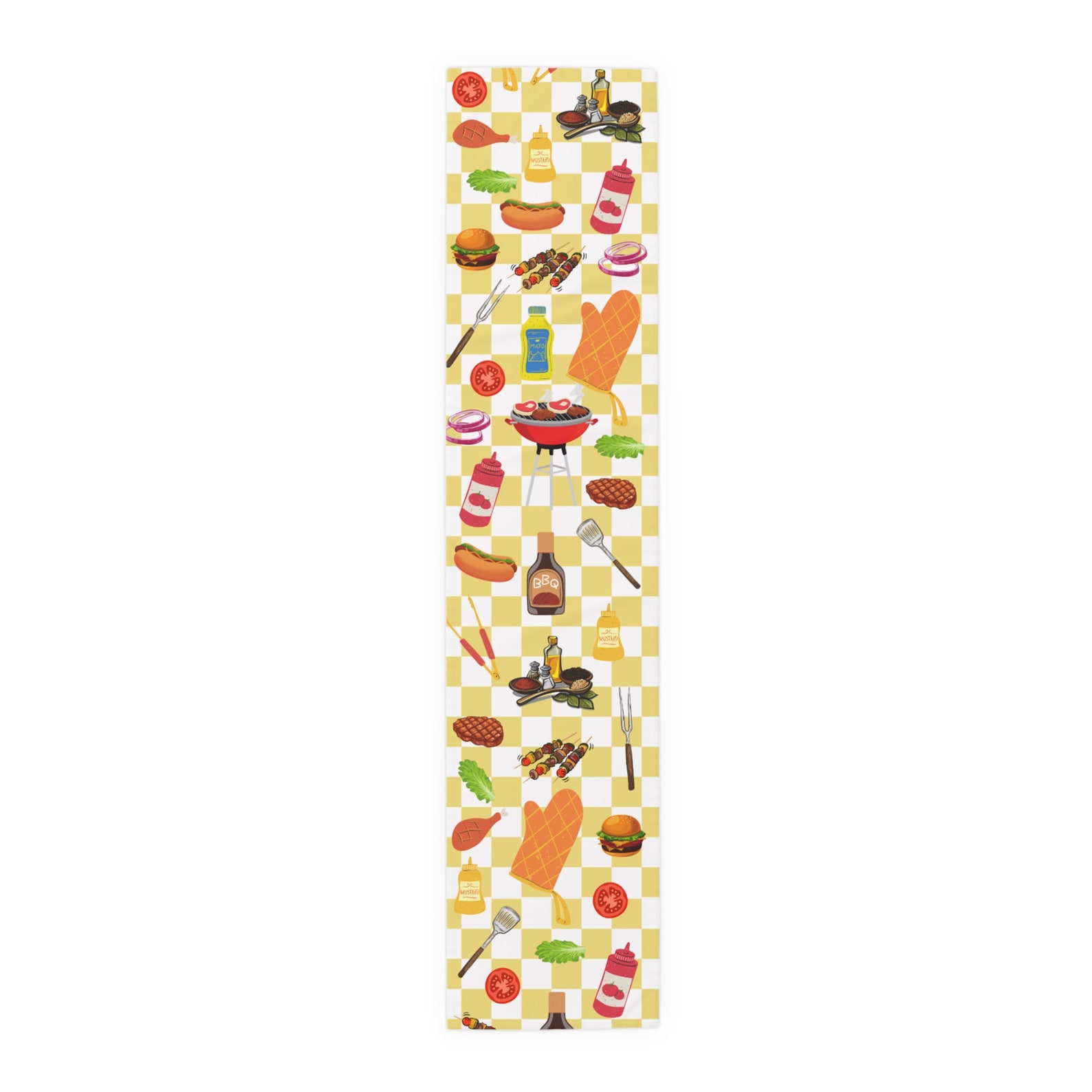 BBQ Themed Table Runner, Spring Summer Cookout Home Decor, Housewarming ...