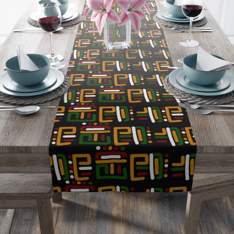 Juneteenth Table Runner, Black History Spring Table Decor, Kitchen ...