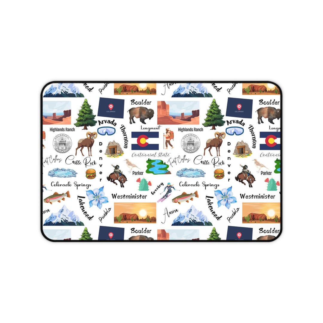 Colorado Desk Mat: Centennial State Design, Home Office Decor - Etsy