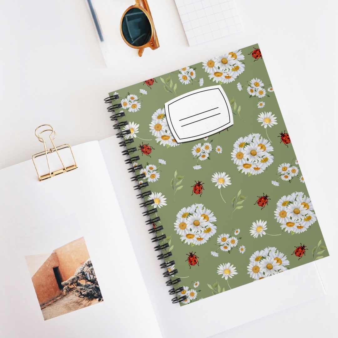 Daisy Ladybug Spiral Notebook: Floral Nature Journal - Etsy