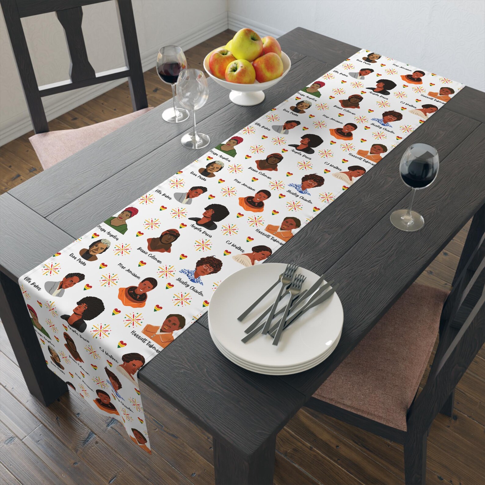 Women Black History Month Table Runner, Celebrating Women Kitchen Table ...