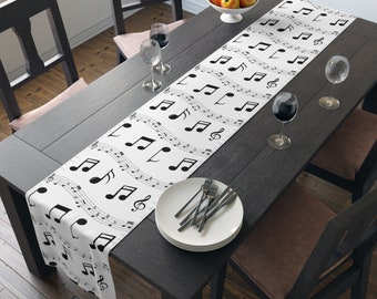 Music Note Table Runner, Musical Note Party Tableware, Disco Party ...