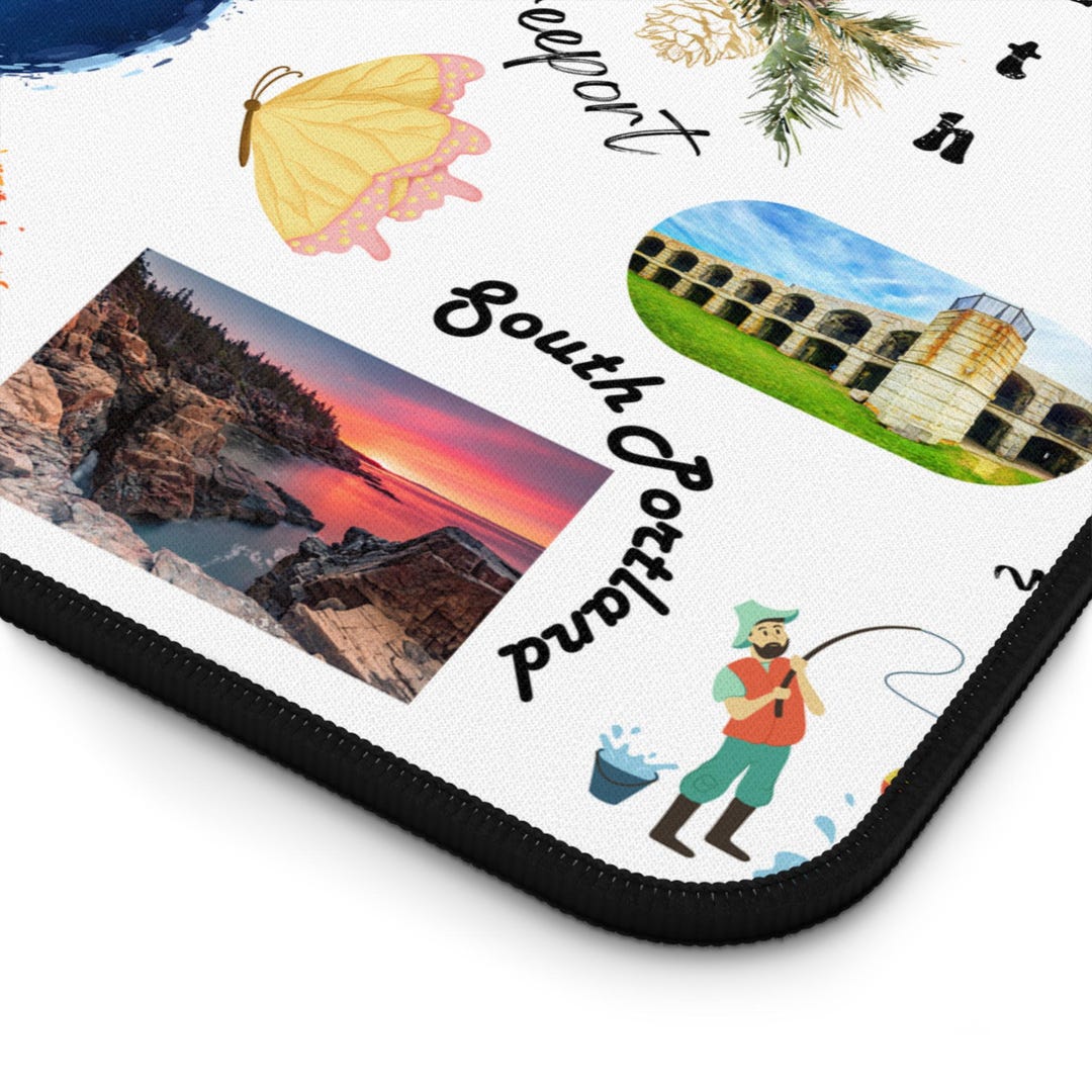 Maine Themed Desk Mat, Pine Tree Desk Accessories, Birthday Home Office ...