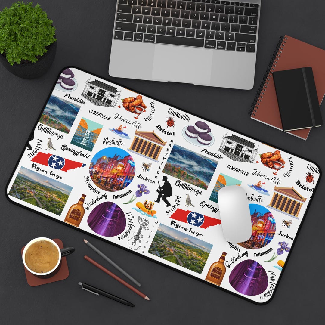 Tennessee Themed Desk Mat, Tennessee Lover Mouse Pad, Cute Computer ...