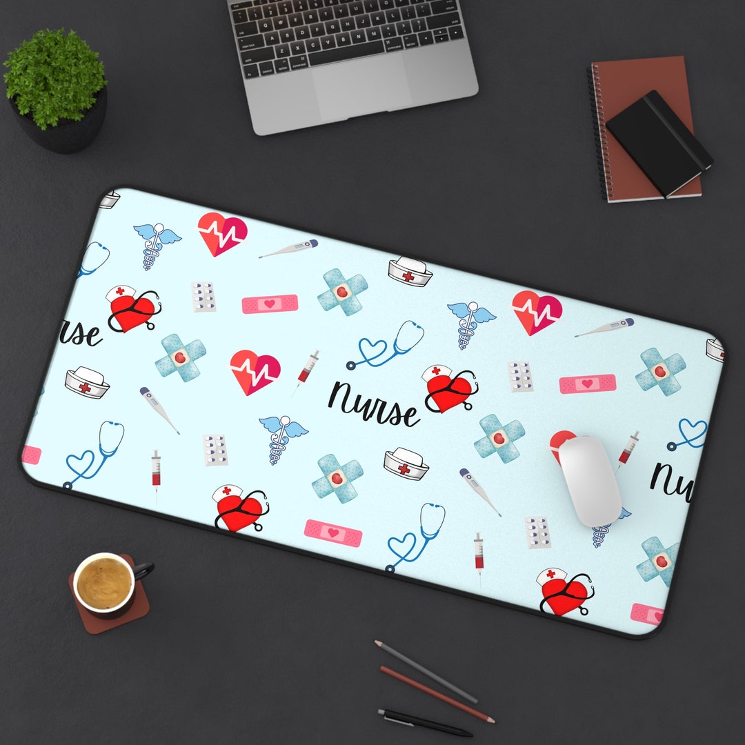 Nurse Theme Desk Mat, Nursing Student Graduate Gift, Graduation ...