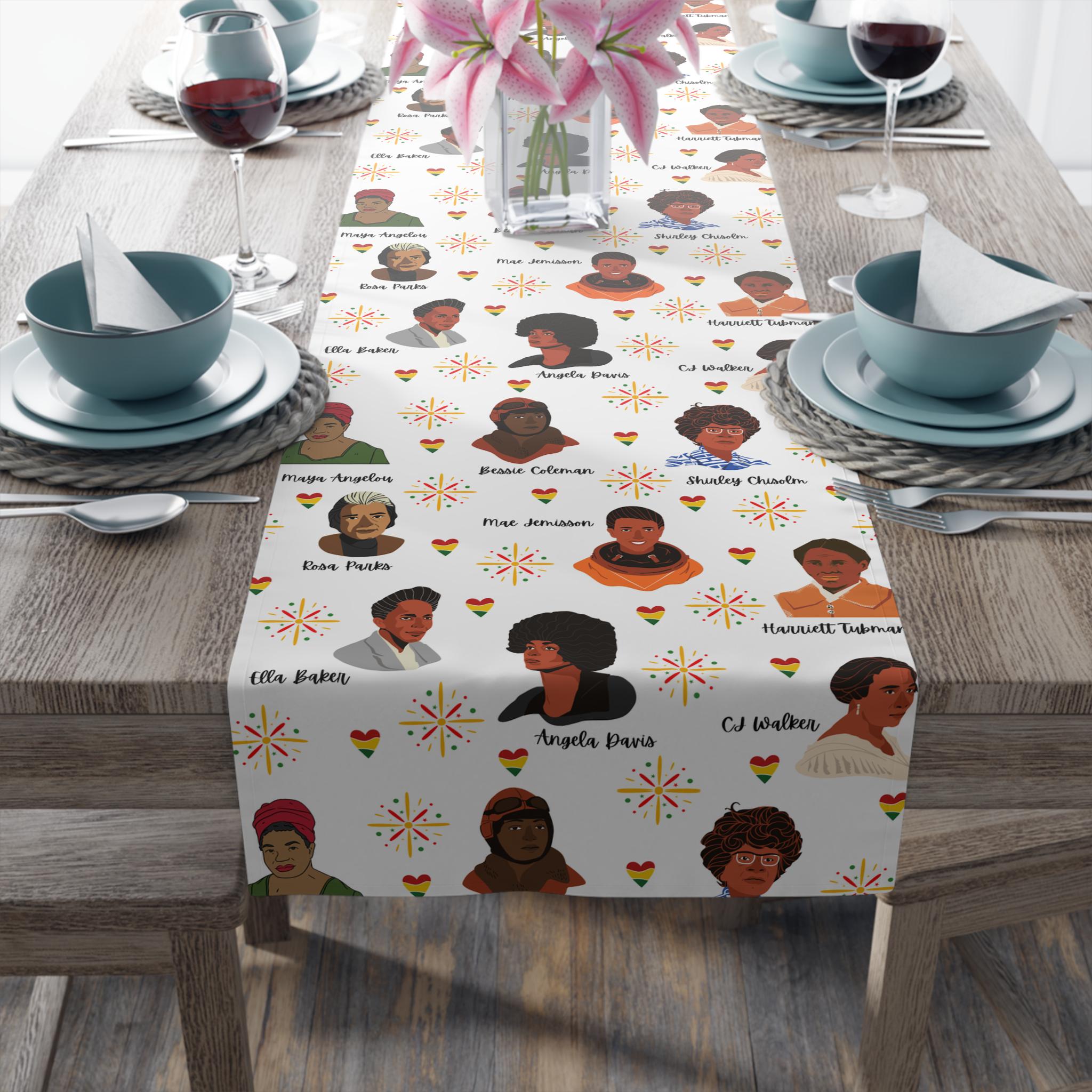Women Black History Month Table Runner, Celebrating Women Kitchen Table ...