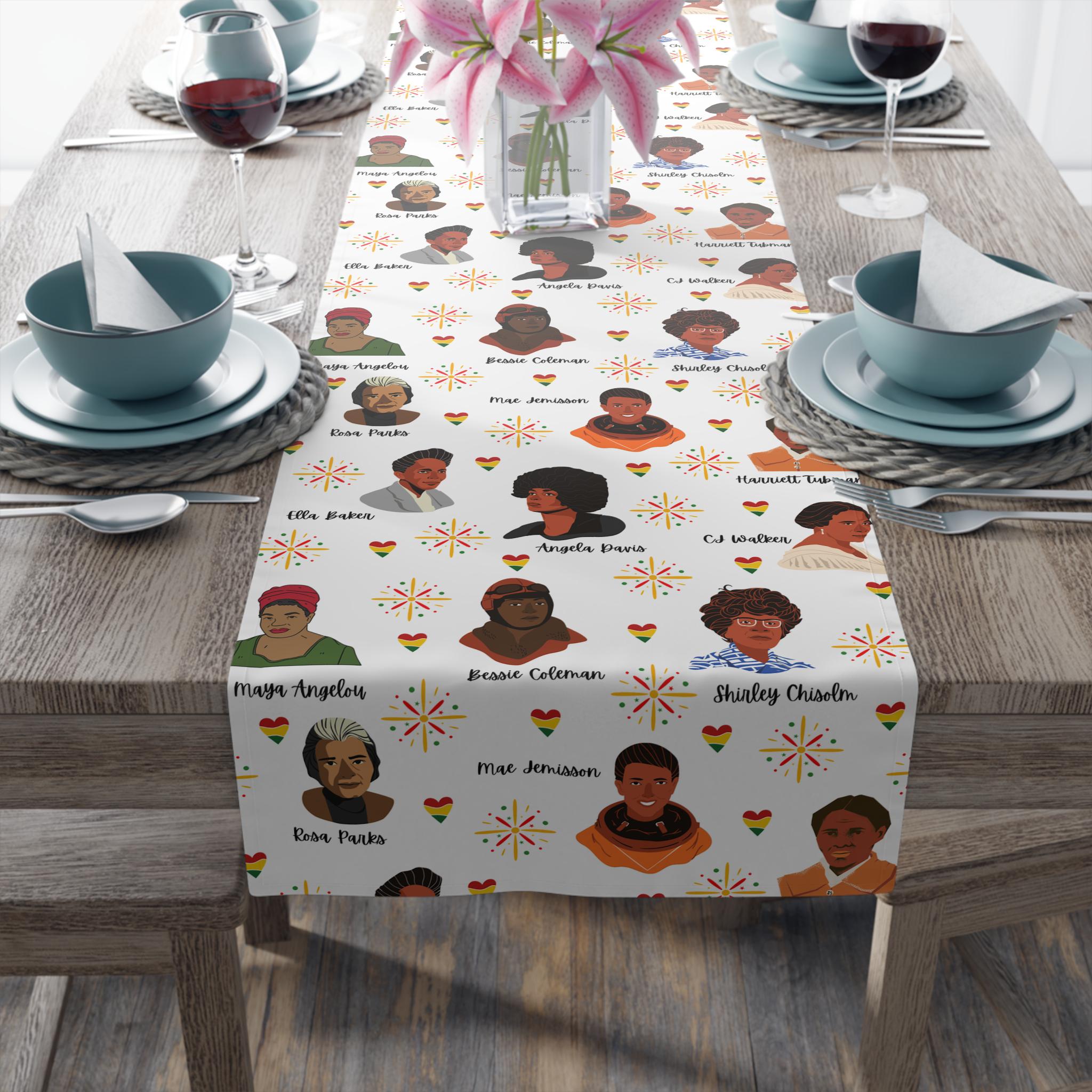 Women Black History Month Table Runner, Celebrating Women Kitchen Table ...