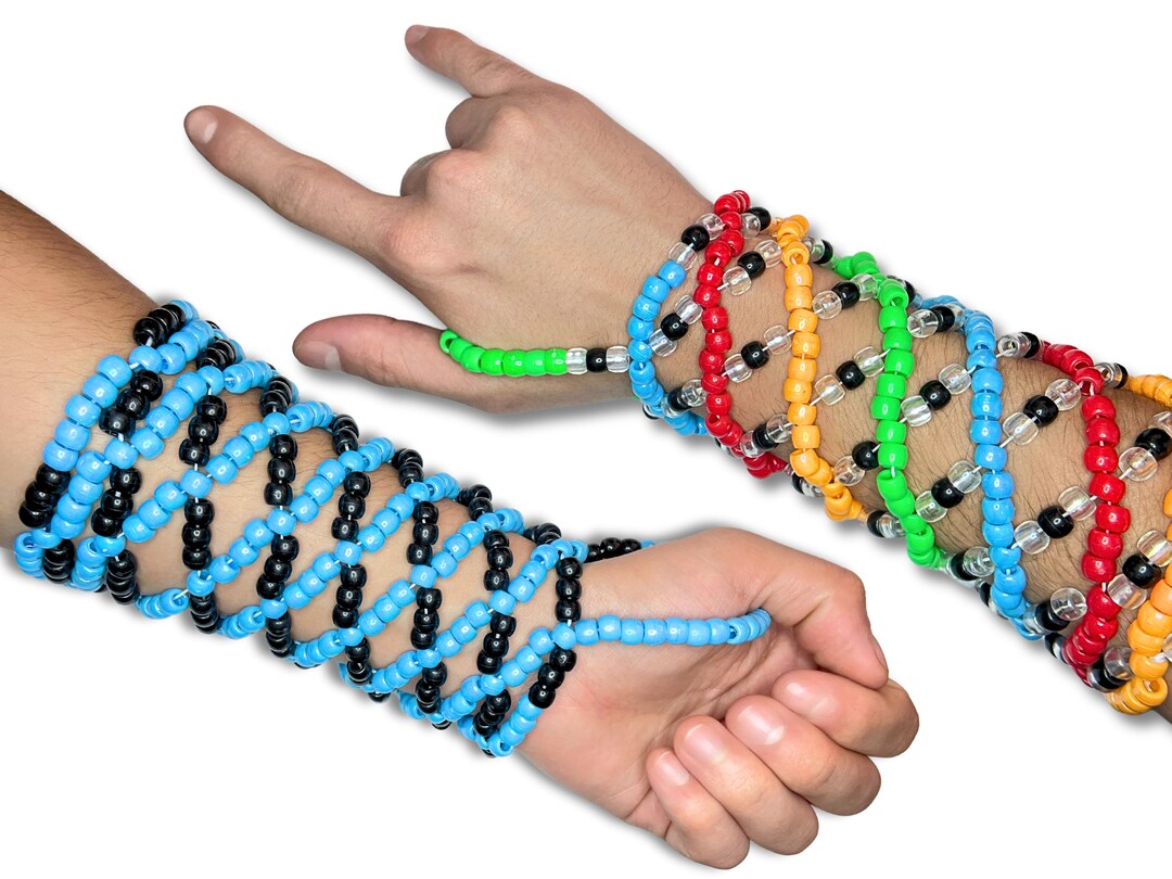 Fishnet Kandi Sleeve Custom Colors Rave, Festival, EDM, Concert Gear - Etsy