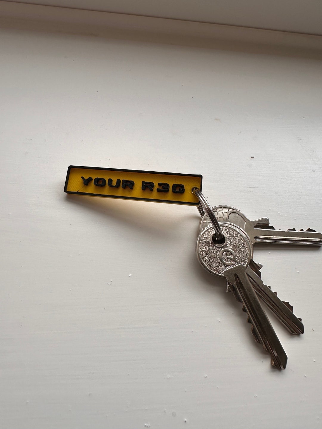 Custom UK Car Reg Plate Key Chain - Correct Font, Scaled to Perfection ...