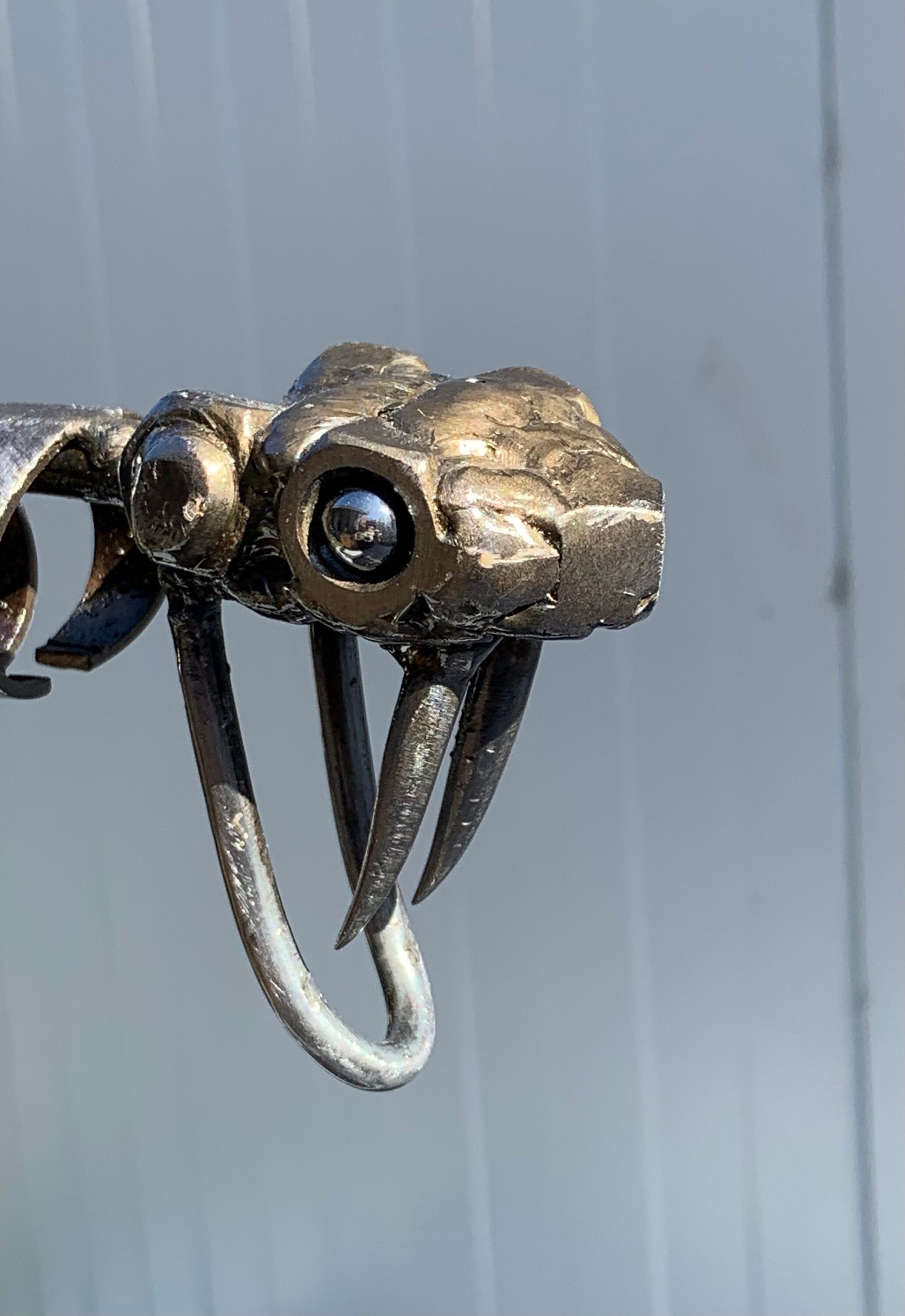 Snake Fine Art Sculpture Handcrafted Junk Metal Art - Etsy