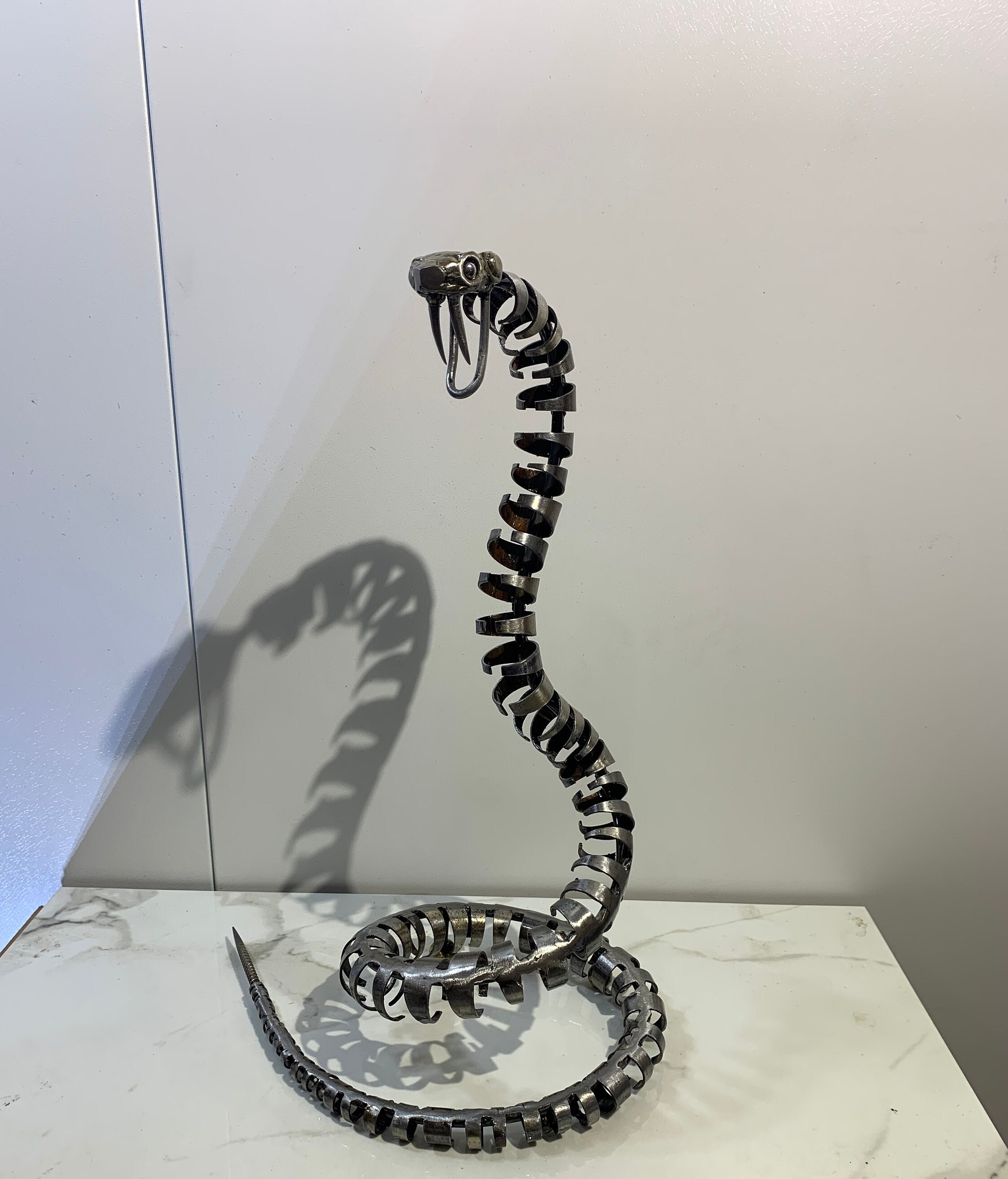 Snake Fine Art Sculpture Handcrafted Junk Metal Art - Etsy