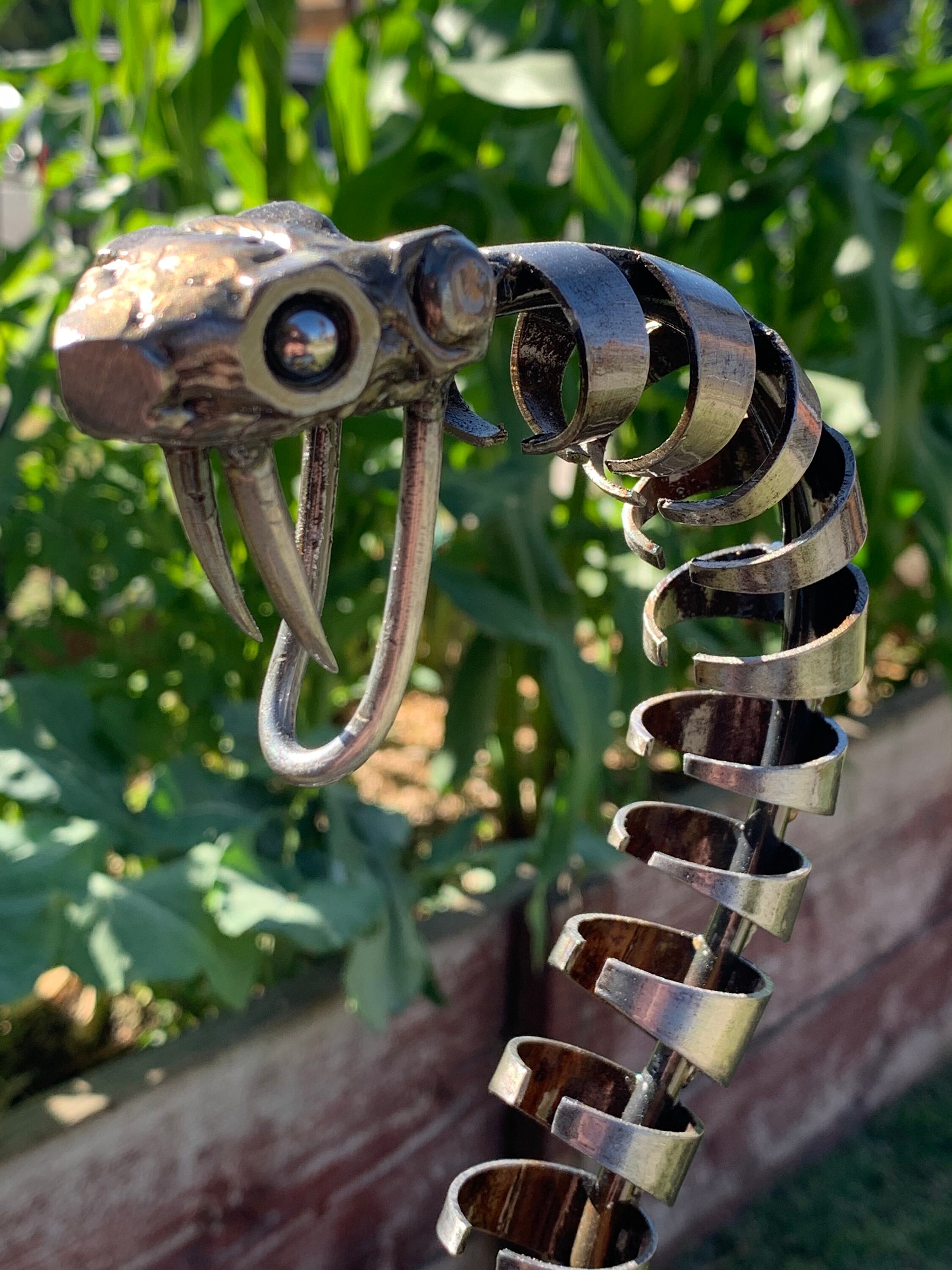 Snake Fine Art Sculpture Handcrafted Junk Metal Art - Etsy