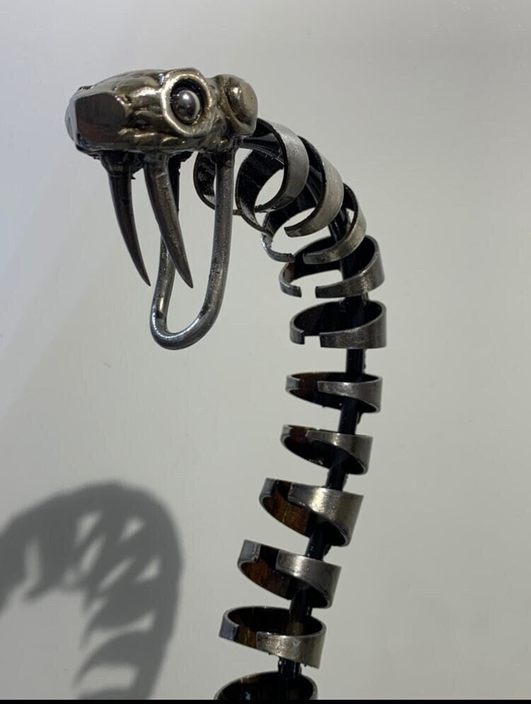 Snake Fine Art Sculpture Handcrafted Junk Metal Art - Etsy