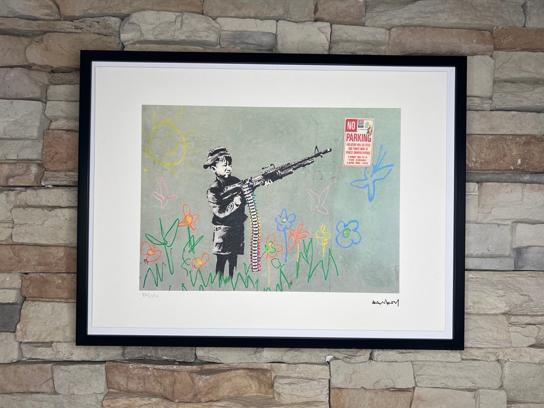BANKSY: Framed Lithograph. Limited Edition With Certificate, Hand ...