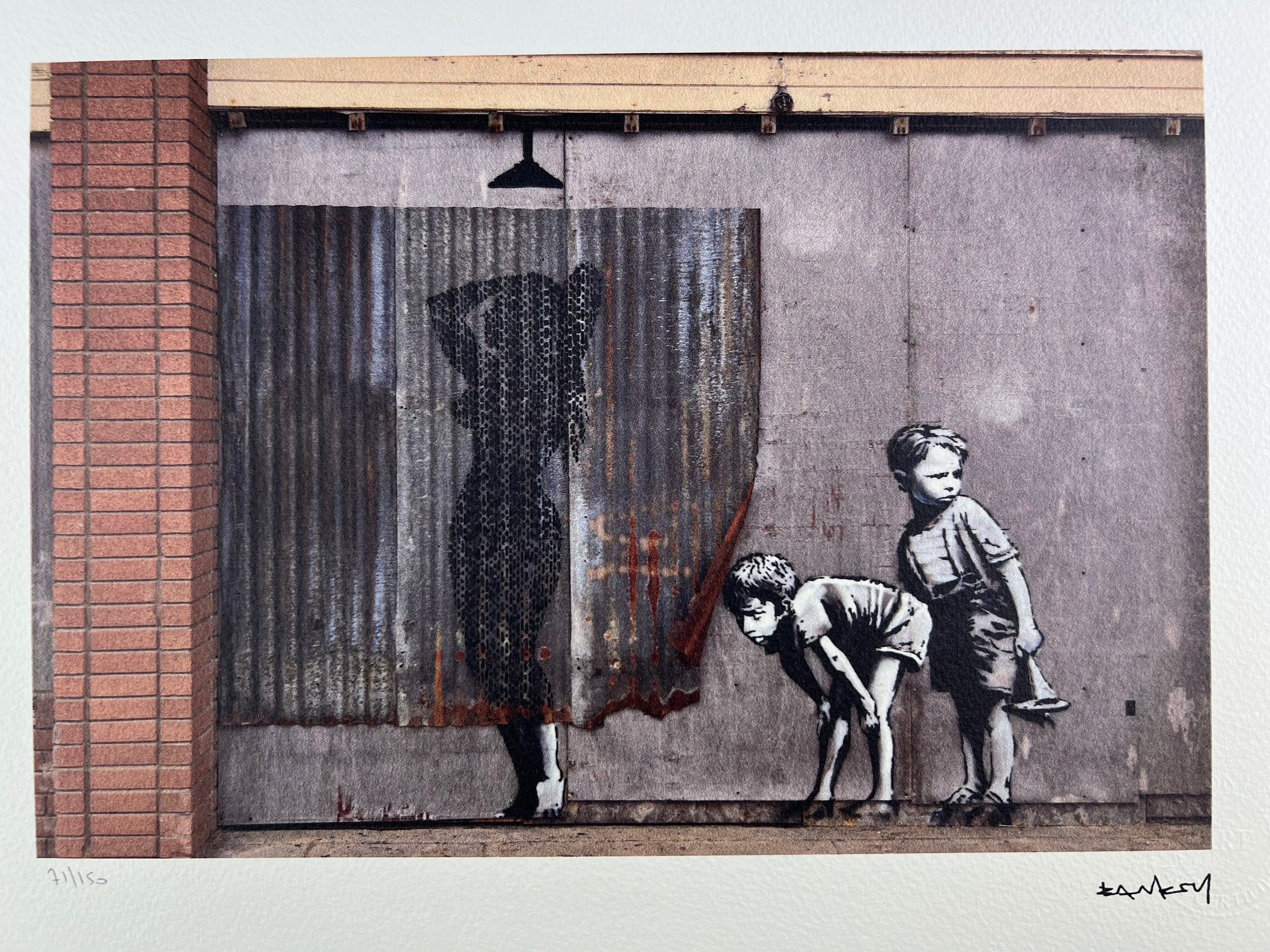 BANKSY : Lithographie encadrée. Édition limitée avec certificat ...