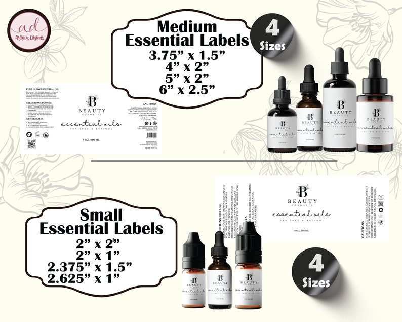 Editable Cosmetic Label Templates, Stylish Cosmetic Product Label ...