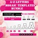 All Letters Mosaic Templates, Mosaic Alphabet, Balloon Letters, Giant ...