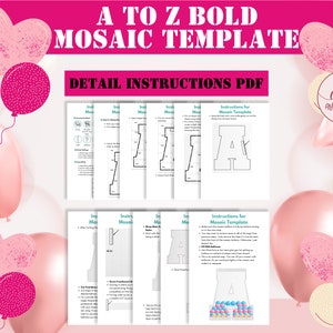 A-Z Marquee Letters, Mosaic Templates, Mosaic From Balloons Template ...