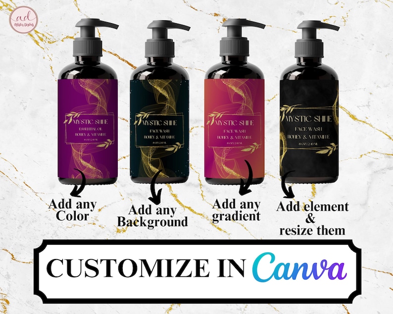 Editable Cosmetic Label Templates, Stylish Cosmetic Product Label ...