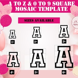 Marquee Letters, Mosaic Templates, Mosaic From Balloons Template ...
