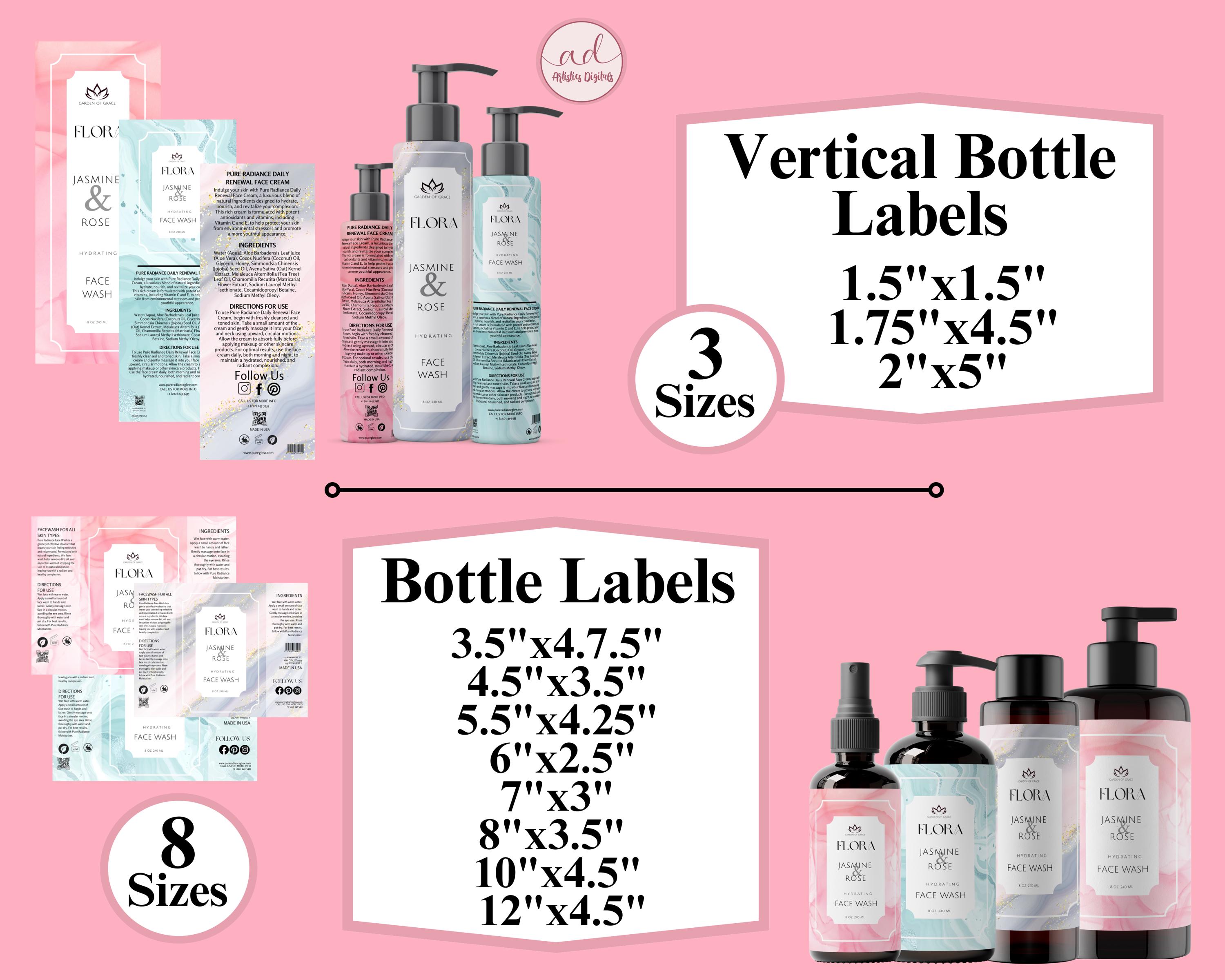 Editable Cosmetic Label Templates, Stylish Cosmetic Product Label ...