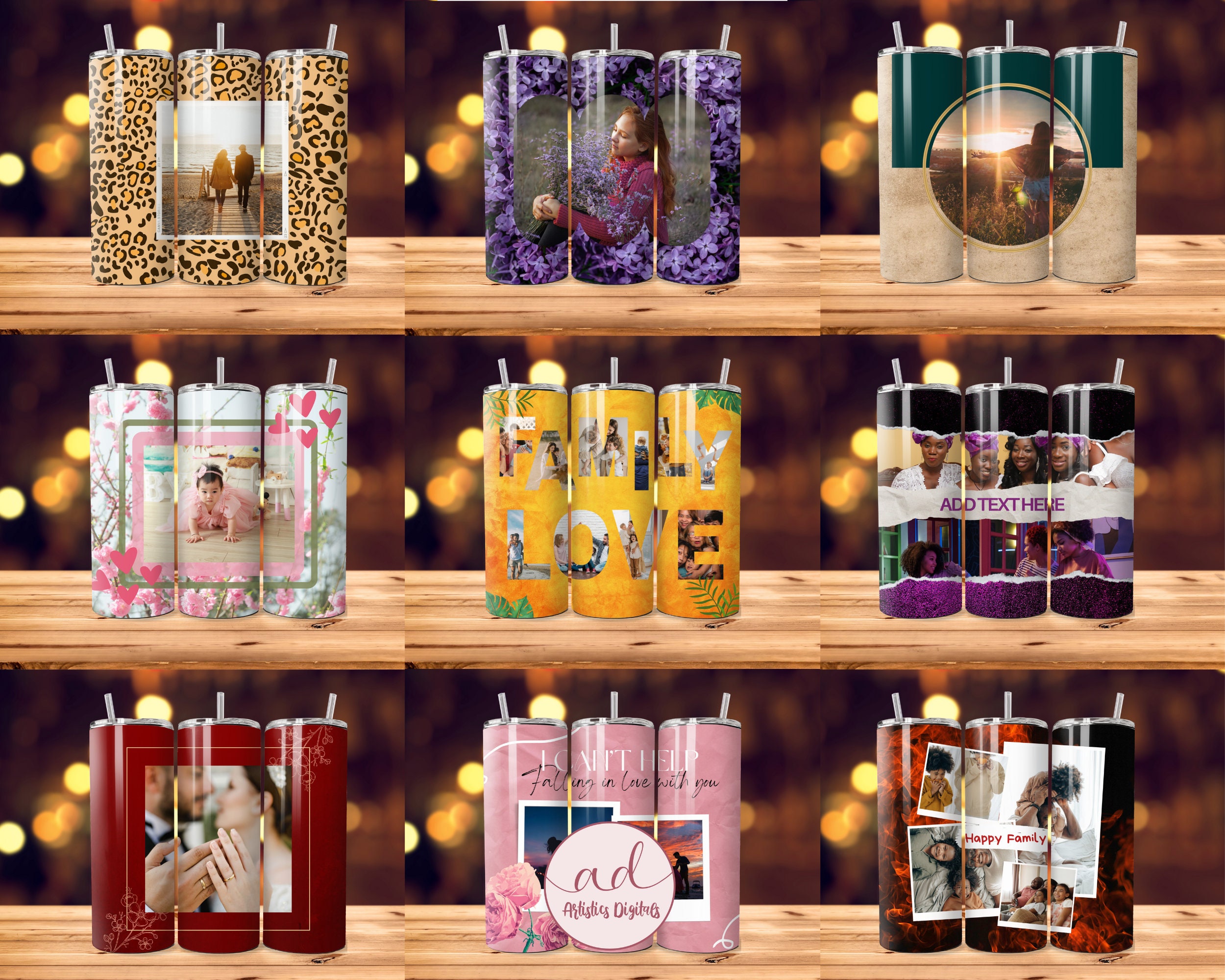 1000+ Add Your Own Photo Tumbler Wrap Bundle, Own Photo Self Editable ...