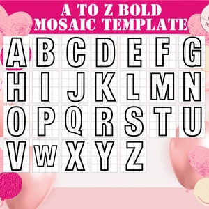 A-Z Marquee Letters, Mosaic Templates, Mosaic From Balloons Template ...