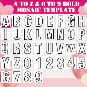 Marquee Letters, Mosaic Templates, Mosaic From Balloons Template ...