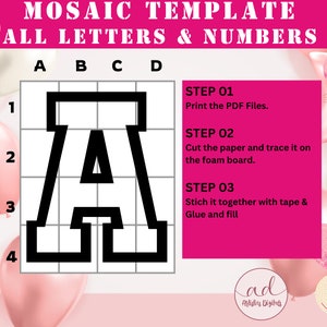 Marquee Letters, Mosaic Templates, Mosaic From Balloons Template ...