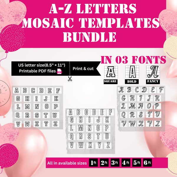 Mosaic Letters - Etsy