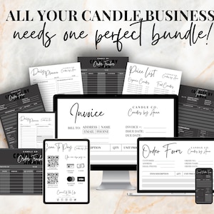 Editable Candle Business Bundle, Editable Canva Template, Thank You ...