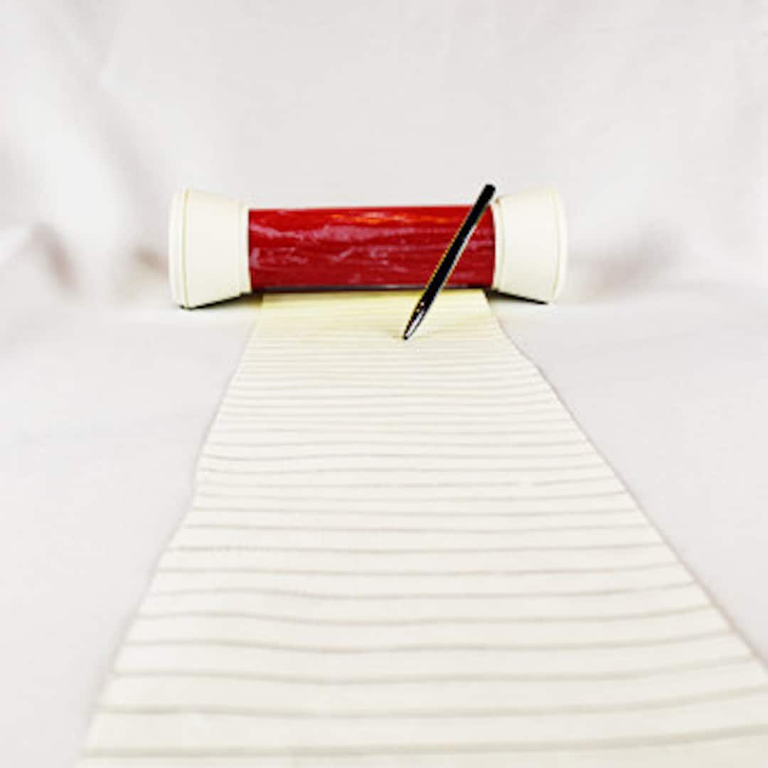 Red Blank Handwriting Prayer Scroll, Personalized Prayer Scroll & Pen ...