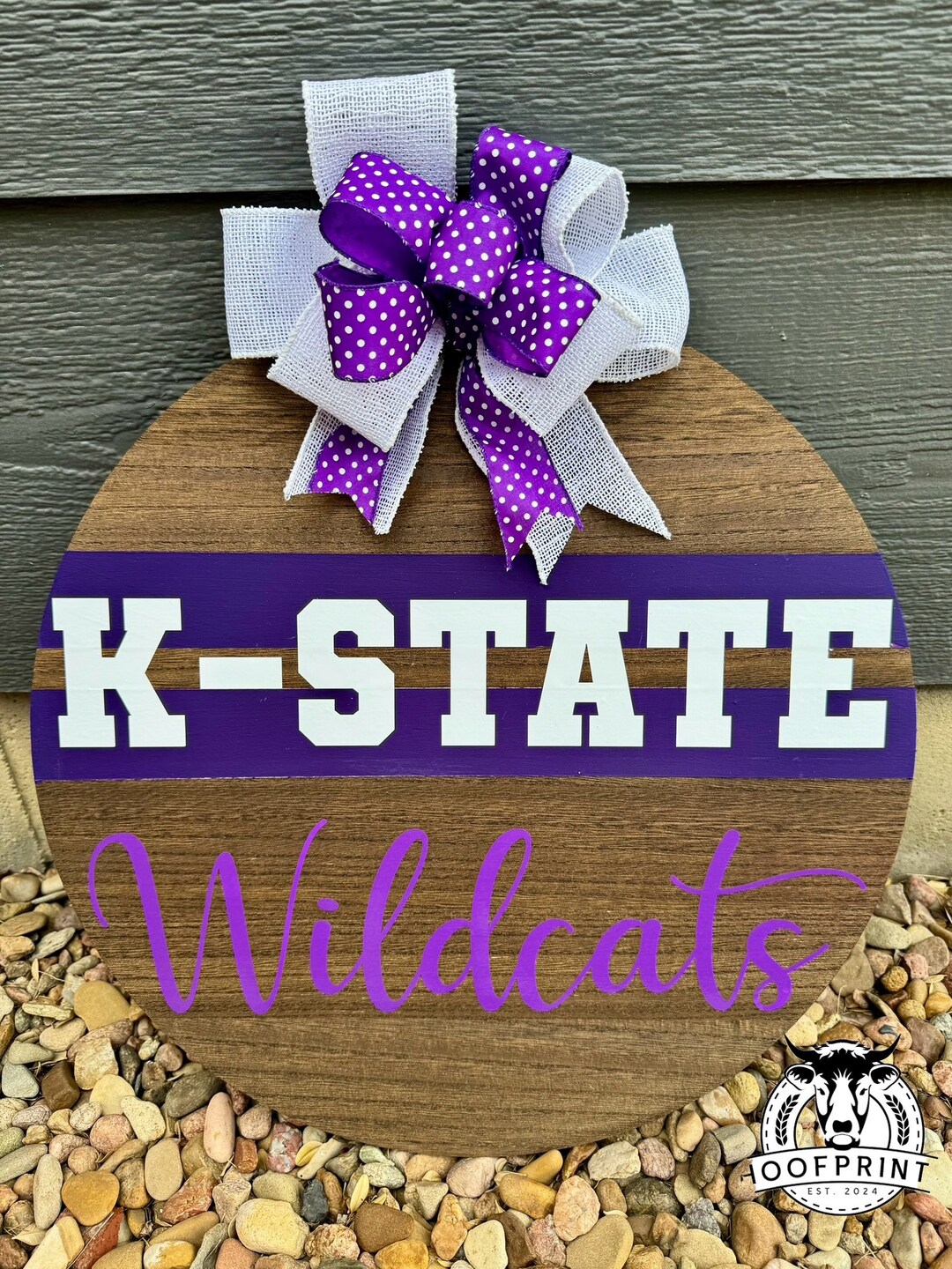 Kansas State Front Door Decor | Welcome Sign | Kansas State Decor ...