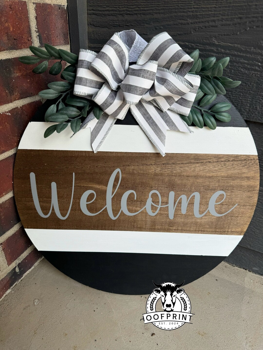 Front Door Sign | Welcome Sign | Front Door Wreath | Front Door Hanger ...
