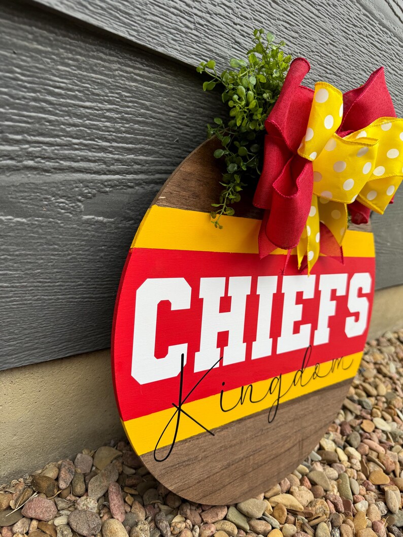 Kansas City Chief |front Door Decor | Welcome Sign | Kansas City Decor ...