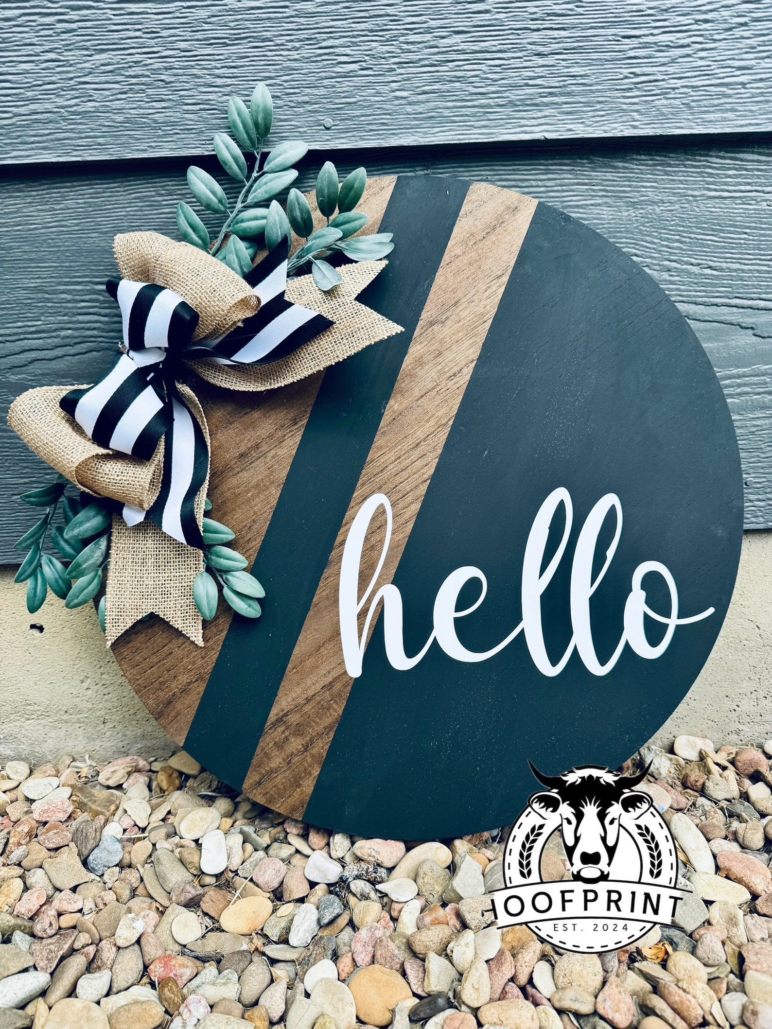 Hello Front Door Deco | Hello Sign | Front Door Wreath | Front Door ...