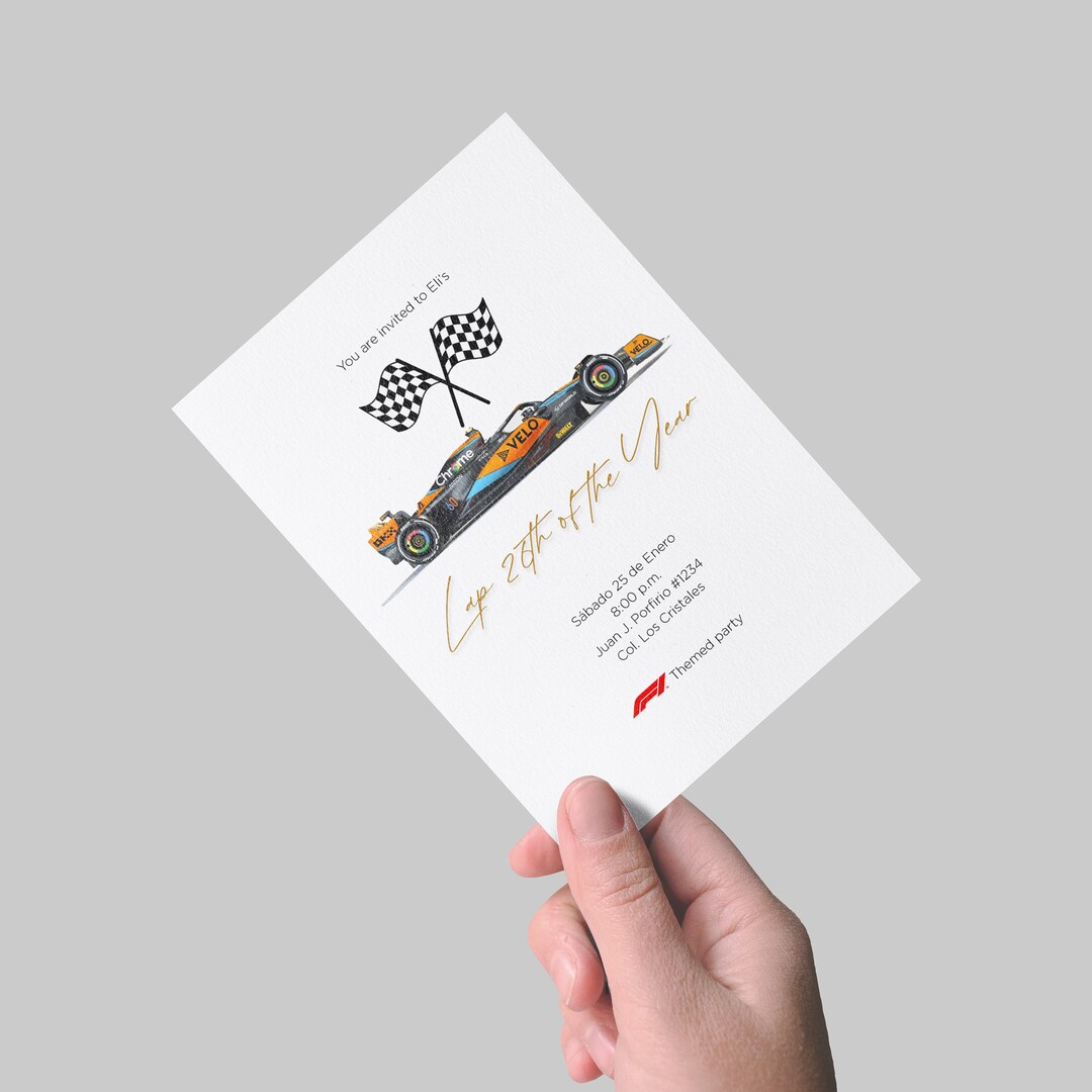 F1 Theme Party Invite - Mclaren (photoshop File) - Etsy